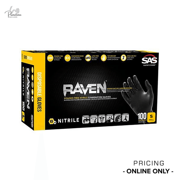 RAVEN Powder-Free Nitrile Disposable Gloves — Primetime Paint & Paper